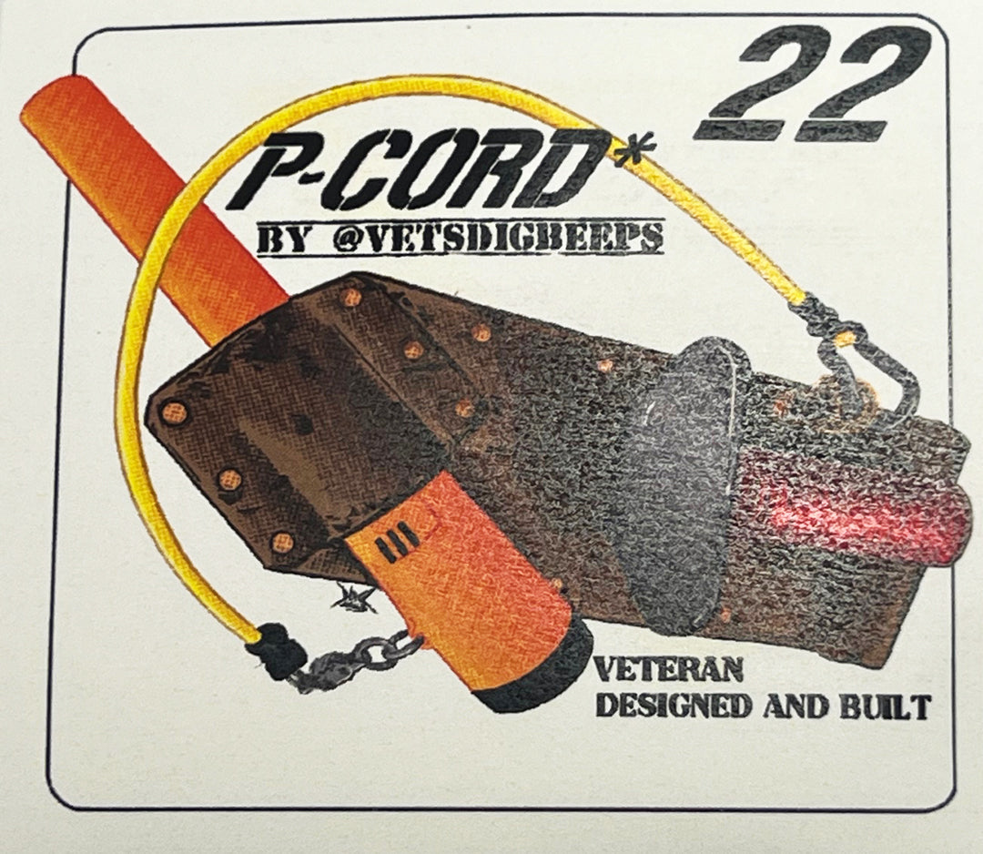 P-Cord Pinpointer Lanyard - 22" Black – Midwest Diggers